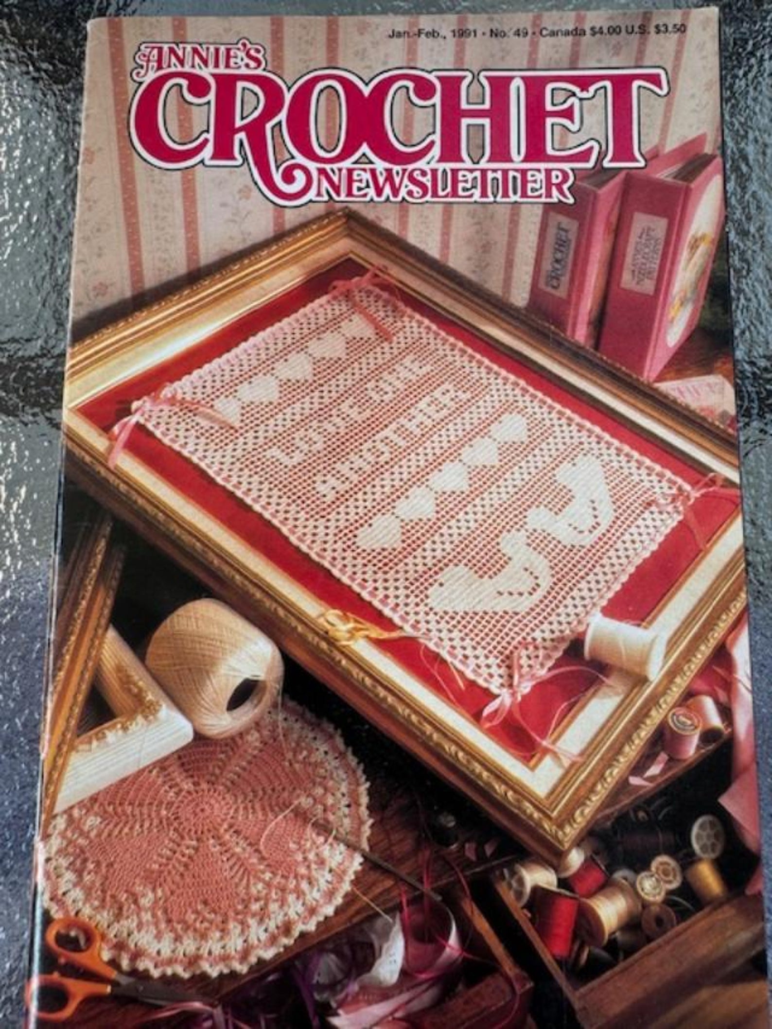 Annie's Crochet Newsletter Pattern Magazine Jan/feb . 1991 Issue # 49 ...