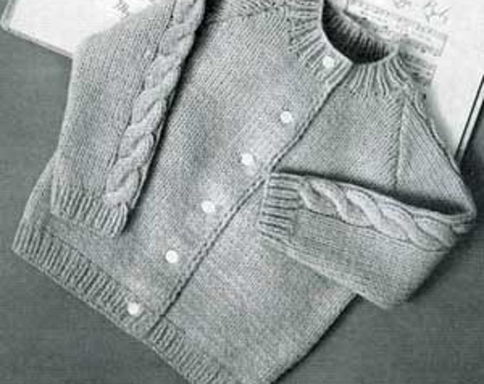 Kids Raglan Cardigan Sweater Knitting Pattern INSTANT DOWNLOAD - Etsy