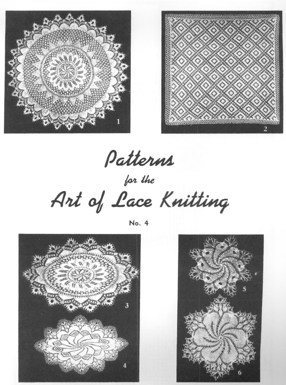 The Art of Lace Knitting Patterns #4 Center Piece Doilies PDF Instant ...