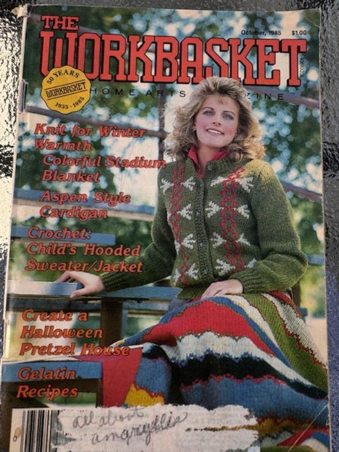 Vintage 1985 Workbasket Craft Pattern Magazine Knitting Crochet ...