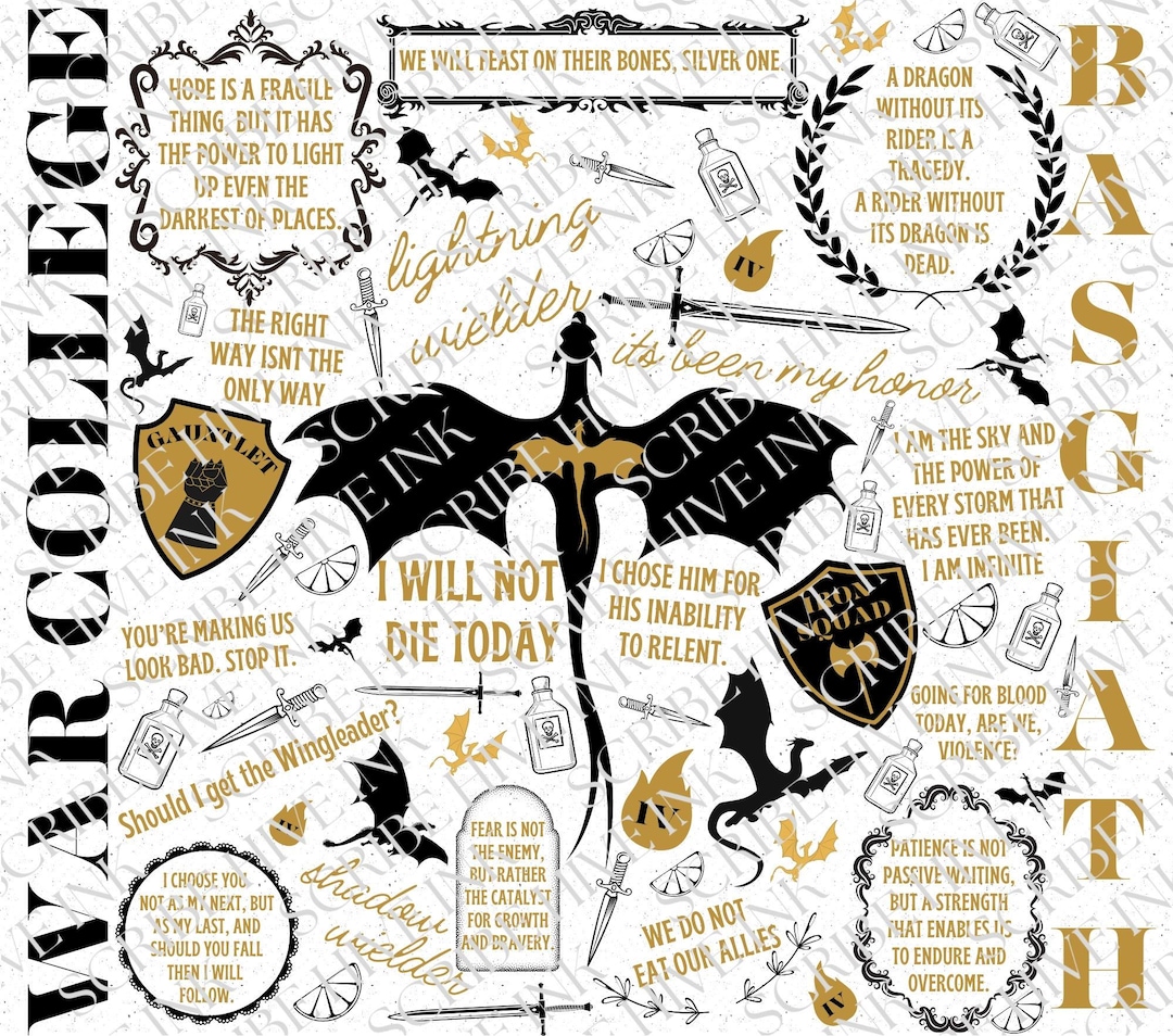 Fourth Wing 20oz Tumbler Wrap PNG - Etsy