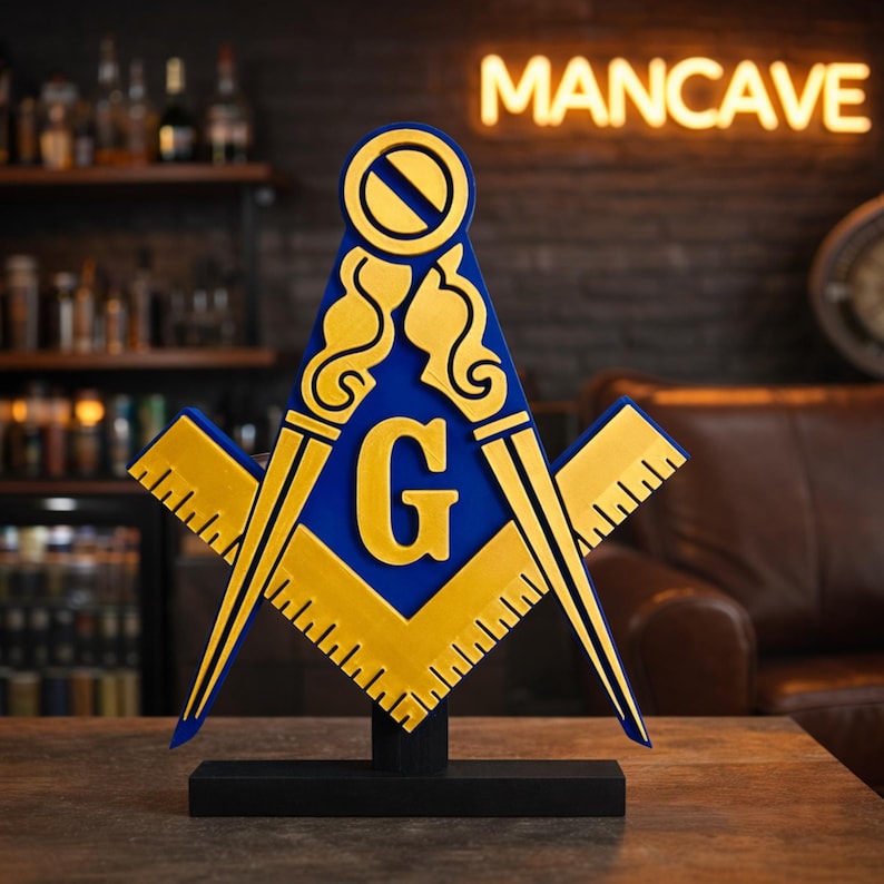3D Freemasonry Masonic Crest Desk Signs - Etsy