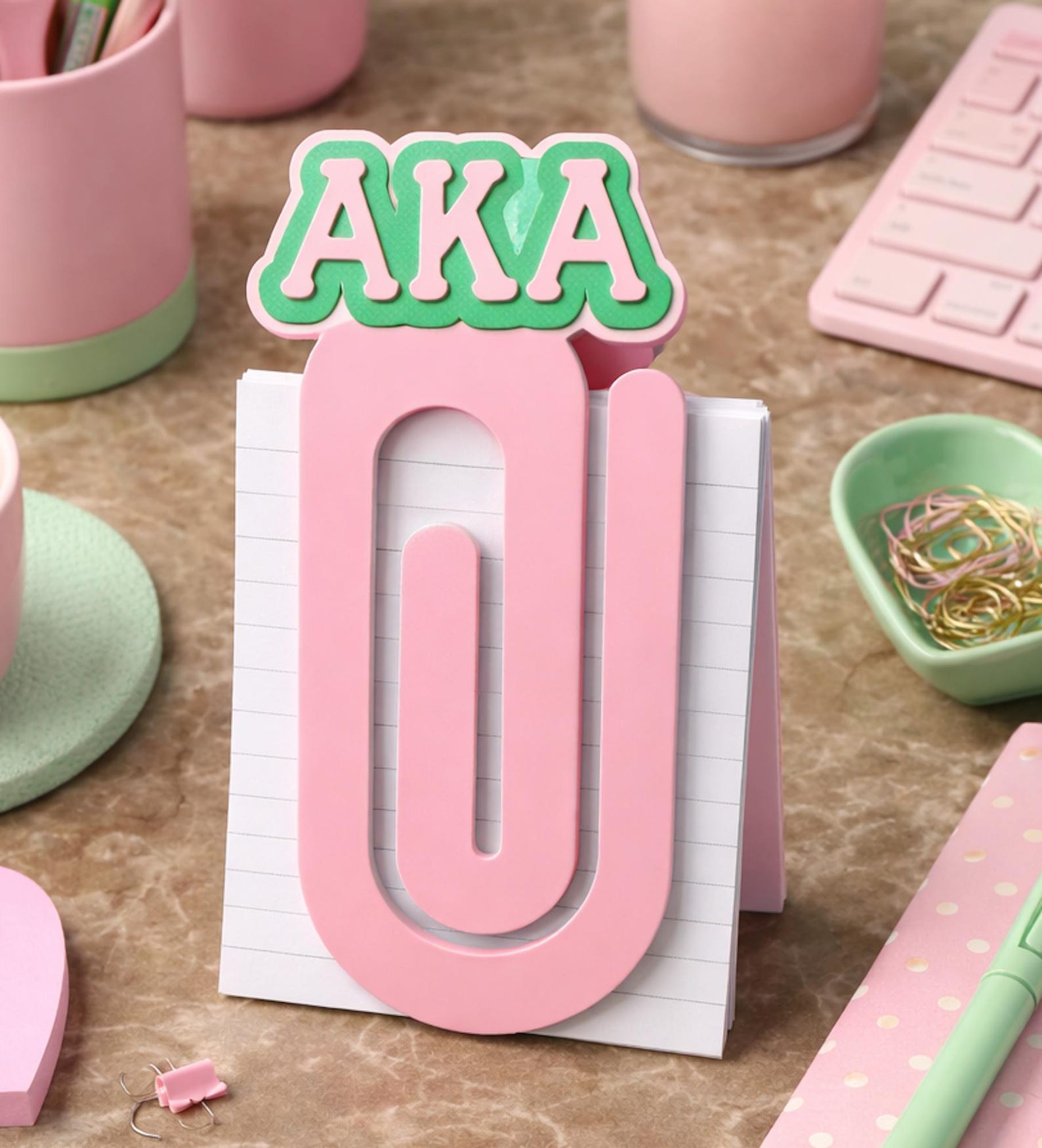 AKA Jumbo Paperclip, Sorority Desk Accessory, Alpha Kappa Alpha - Etsy