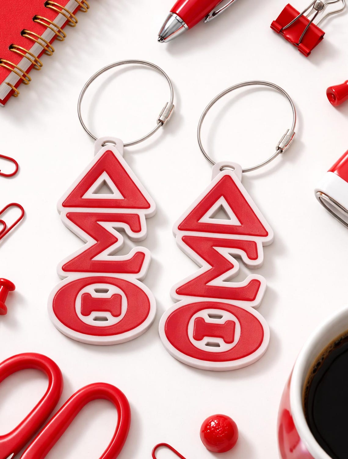 Delta Sigma Theta Keychain, 3D Printed DST Keychain, Sorority Keychain ...