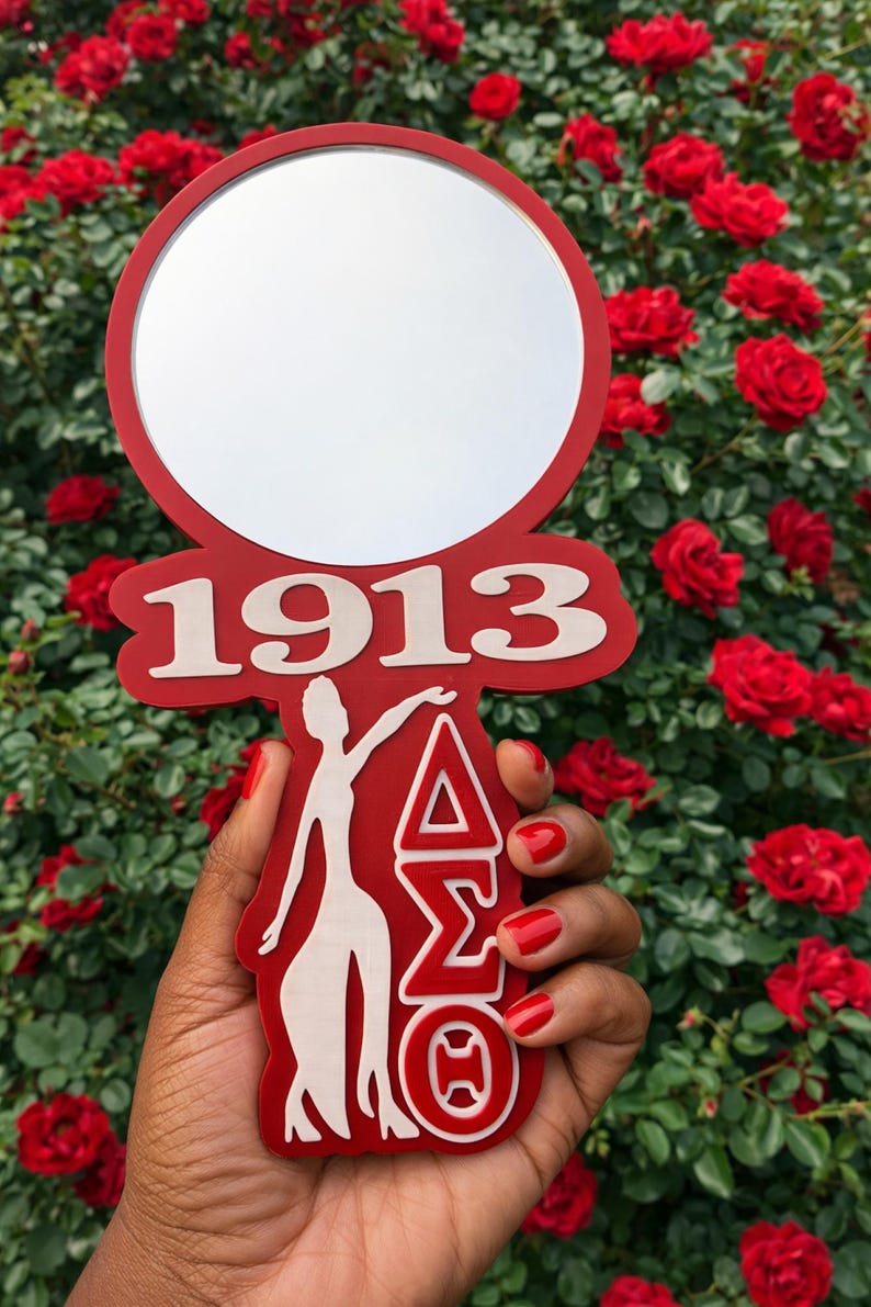 Delta Sigma Theta 3D Printed Hand Mirror, 1913 Mirror, Sorority Gift ...