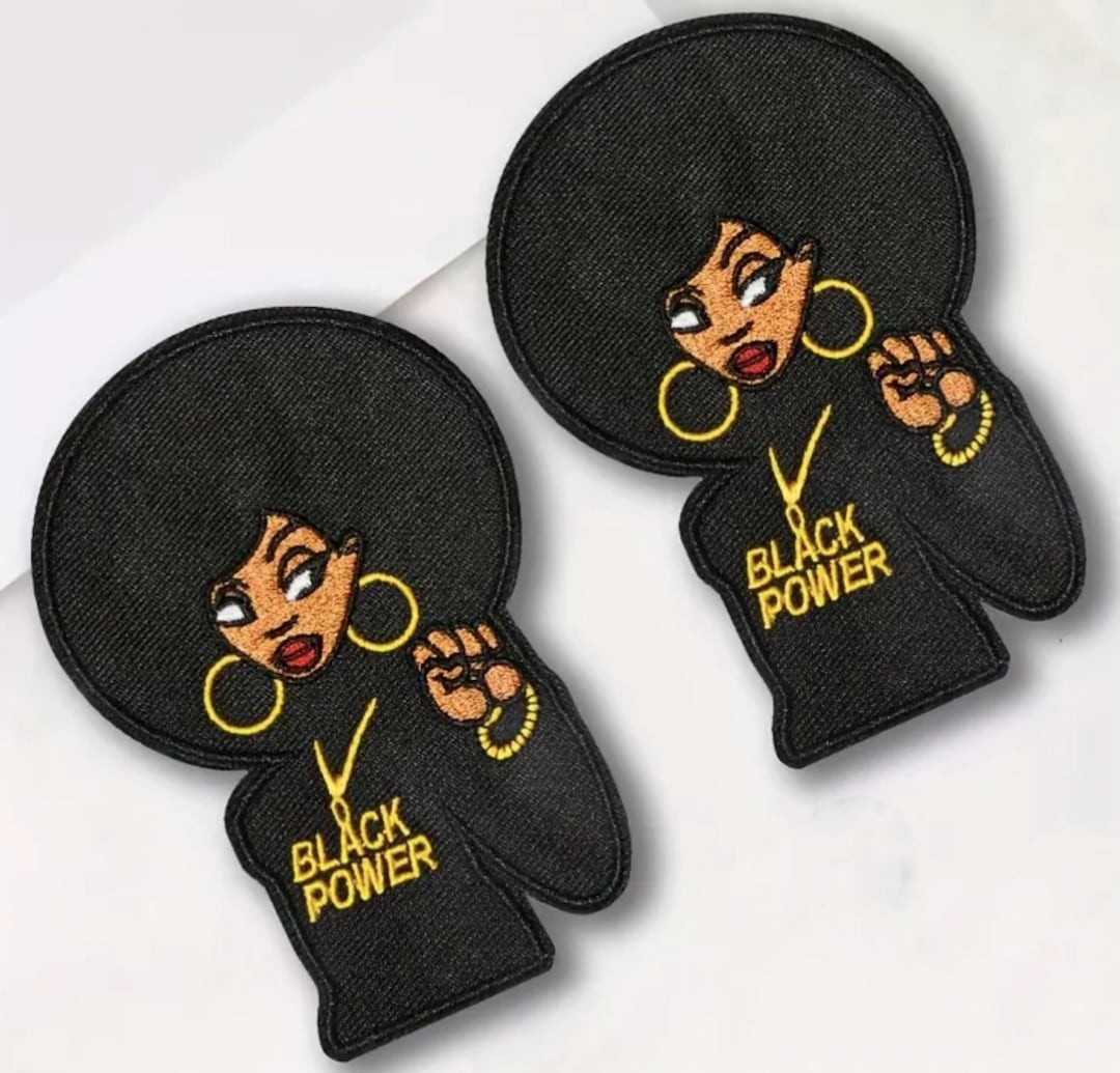 Black Power Woman Iron on Patch: Afro Girl, Black History - Etsy