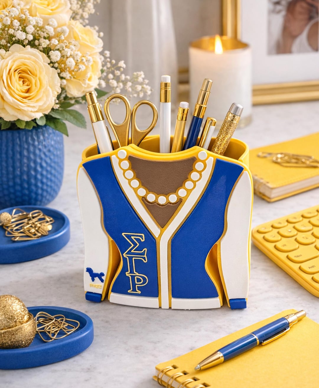 Sigma Gamma Rho Pen Holder, 3D Printed Sorority Desk Organizer ...