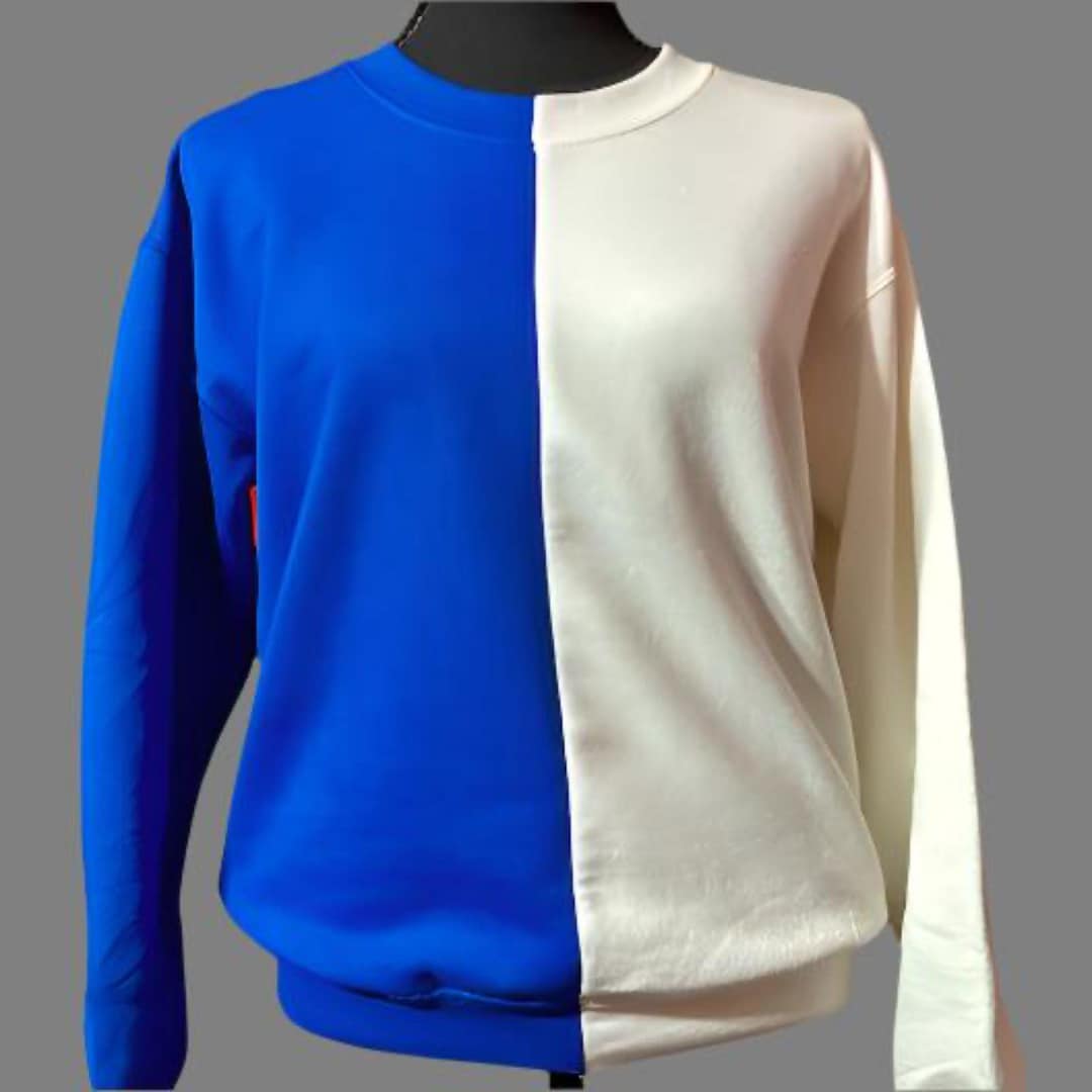 Custom Blank Two Tone Color Block Sweatshirt: Custom Split Shirt - Etsy