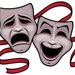 Gray and Red Comedy and Tragedy Theater Masks Digital Download Files ...