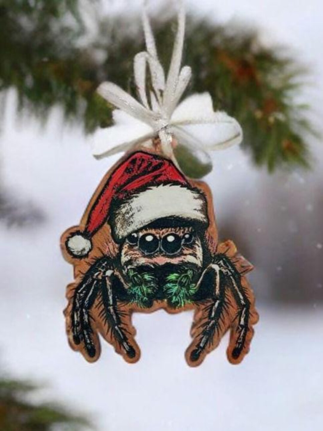 Ornament Santa Spider Cute Jumping Spider for the Holidays - Etsy