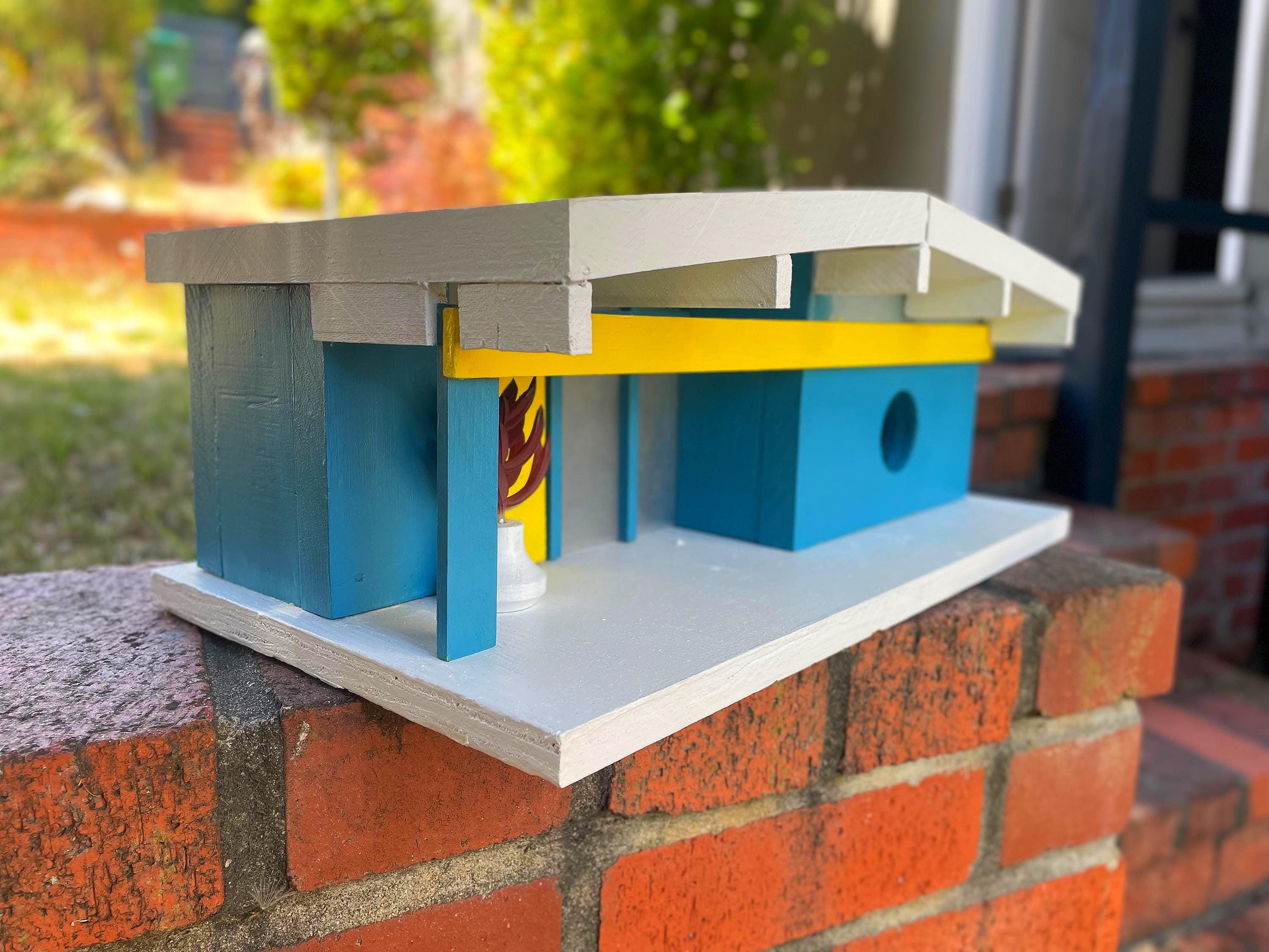 Birdhouse, MCM, Mid Century Modern, Handmade, Upcycled, Reclaimed Wood ...