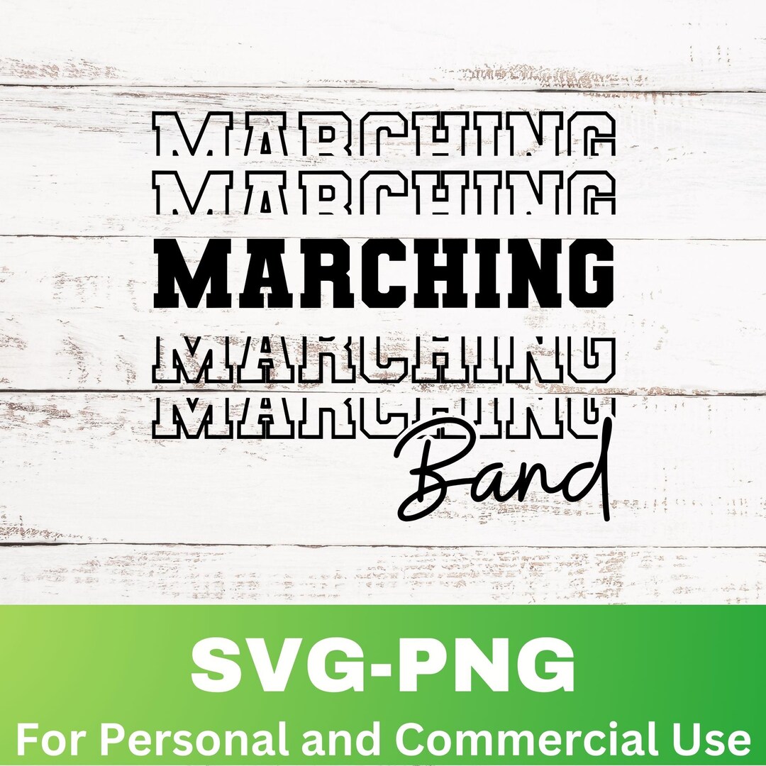 Marching Band Svg, Marching Band Png, Band Clipart Graphic, Band Shirt ...