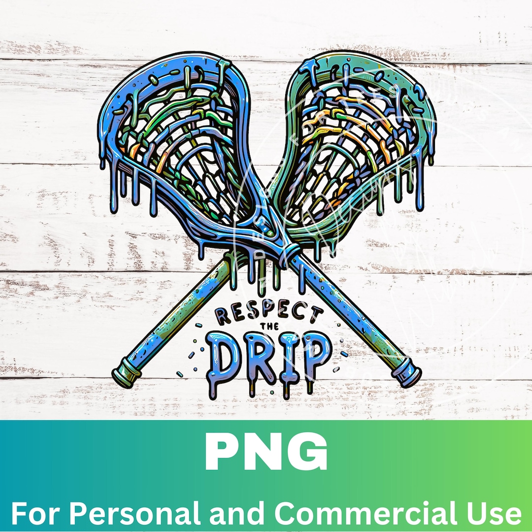 Lacrosse Drip PNG: Lacrosse Sublimation Shirt Design (digital Download ...