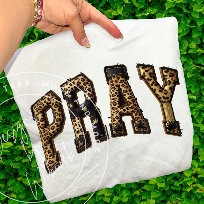 Pray PNG: Leopard Print Prayer Christian Faith Sublimation Shirt Design ...