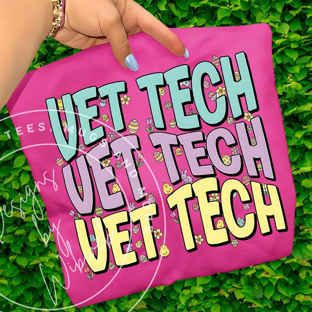 Veterinarian PNG: Easter Vet Tech Sublimation Shirt Design (digital ...