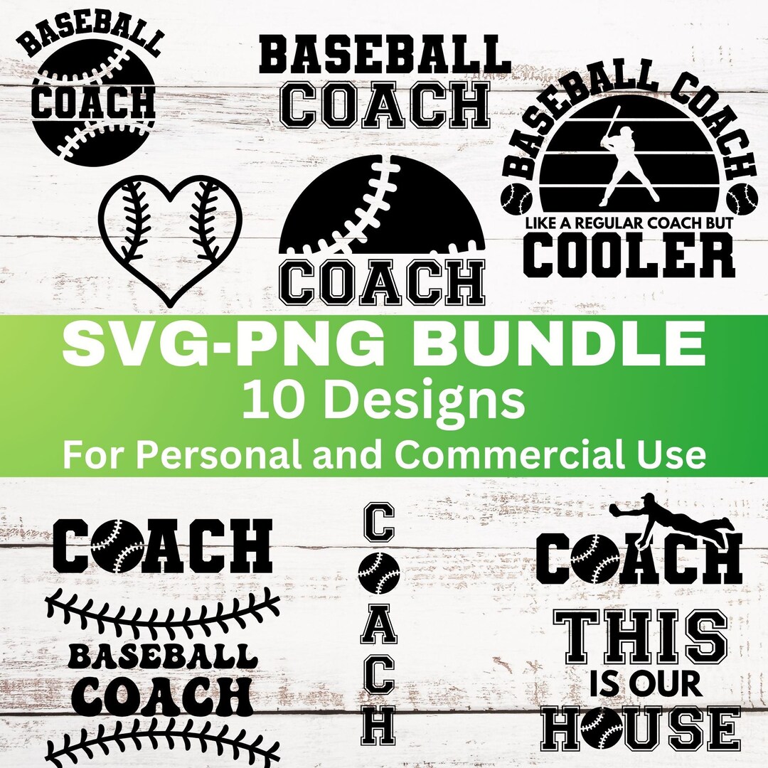 Baseball Coach Svg Bundle: Baseball Coach Png Bundle Clipart Shirt ...
