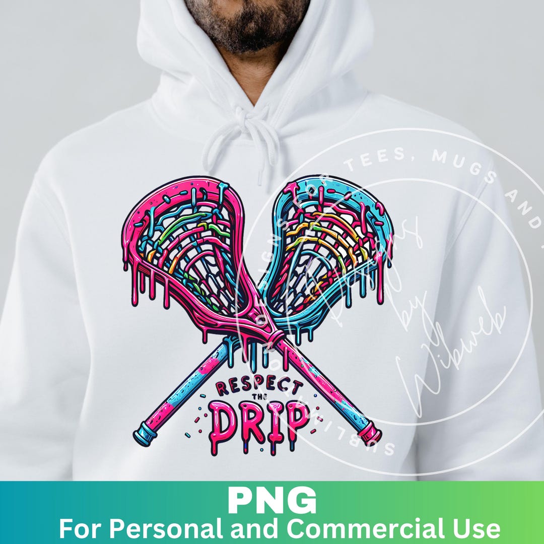 Lacrosse Ice Cream Drip Pink Sublimation PNG Design, Lacrosse Mom ...