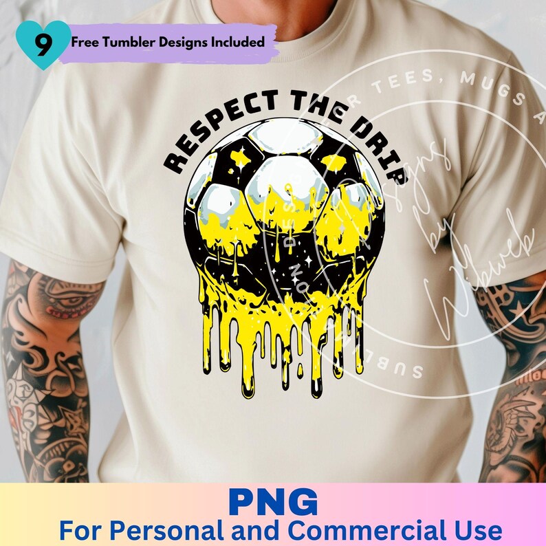 Soccer Drip PNG Bundle: Respect the Drip Sublimation Designs (digital ...