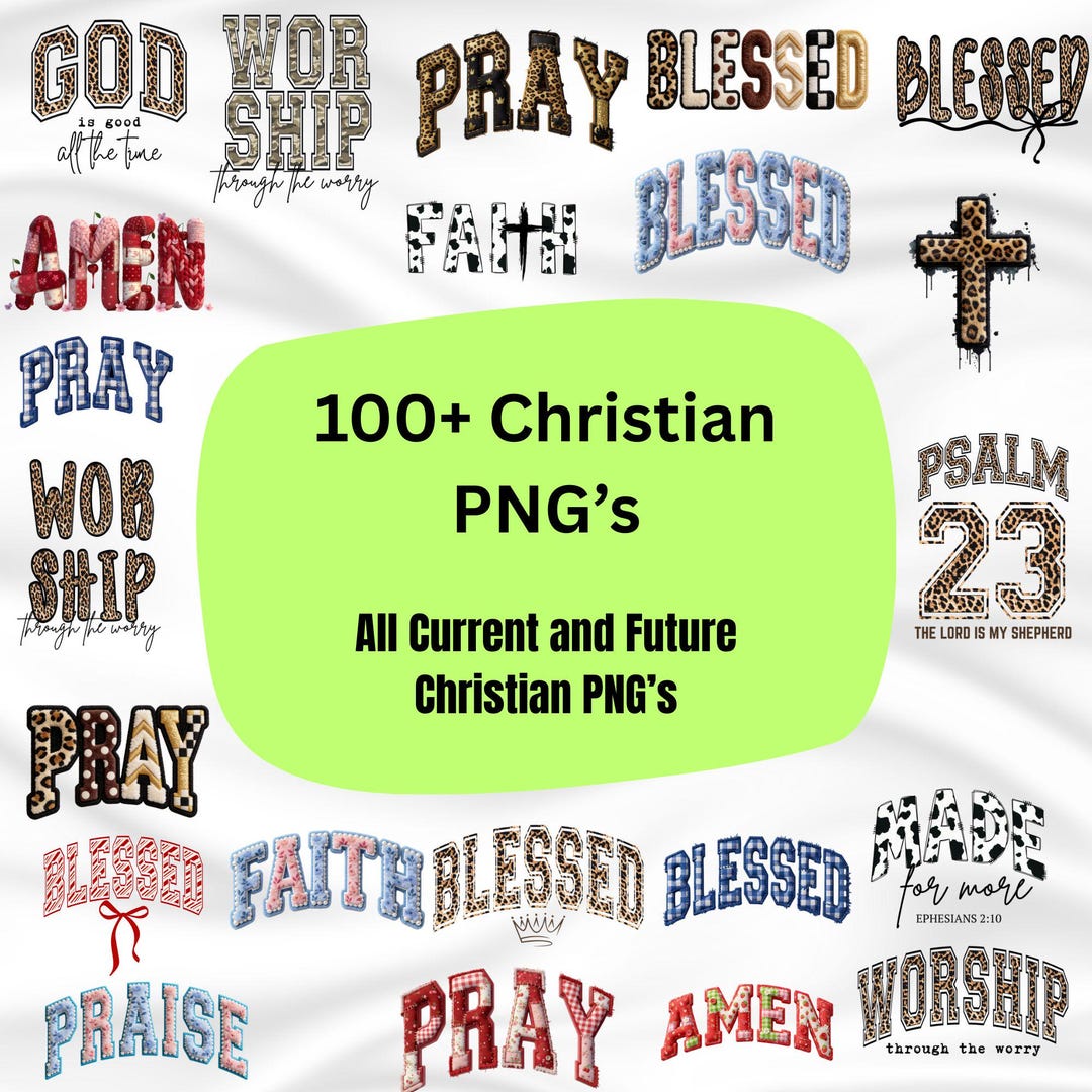 Christian PNG Bundle: Faith Mega Bundle Clipart Sublimation Shirt ...