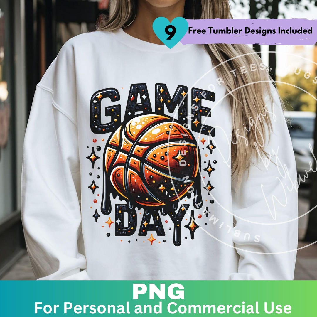 Basketball Png, Game Day Drip Sublimation PNG Design, Sports PNG ...