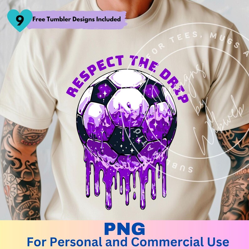 Soccer Drip PNG Bundle: Respect the Drip Sublimation Designs (digital ...