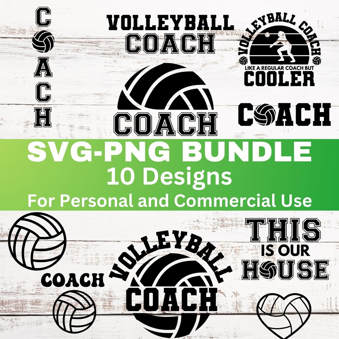 Volleyball Coach Svg Bundle: Volleyball Coach PNG Bundle Clipart Shirt ...