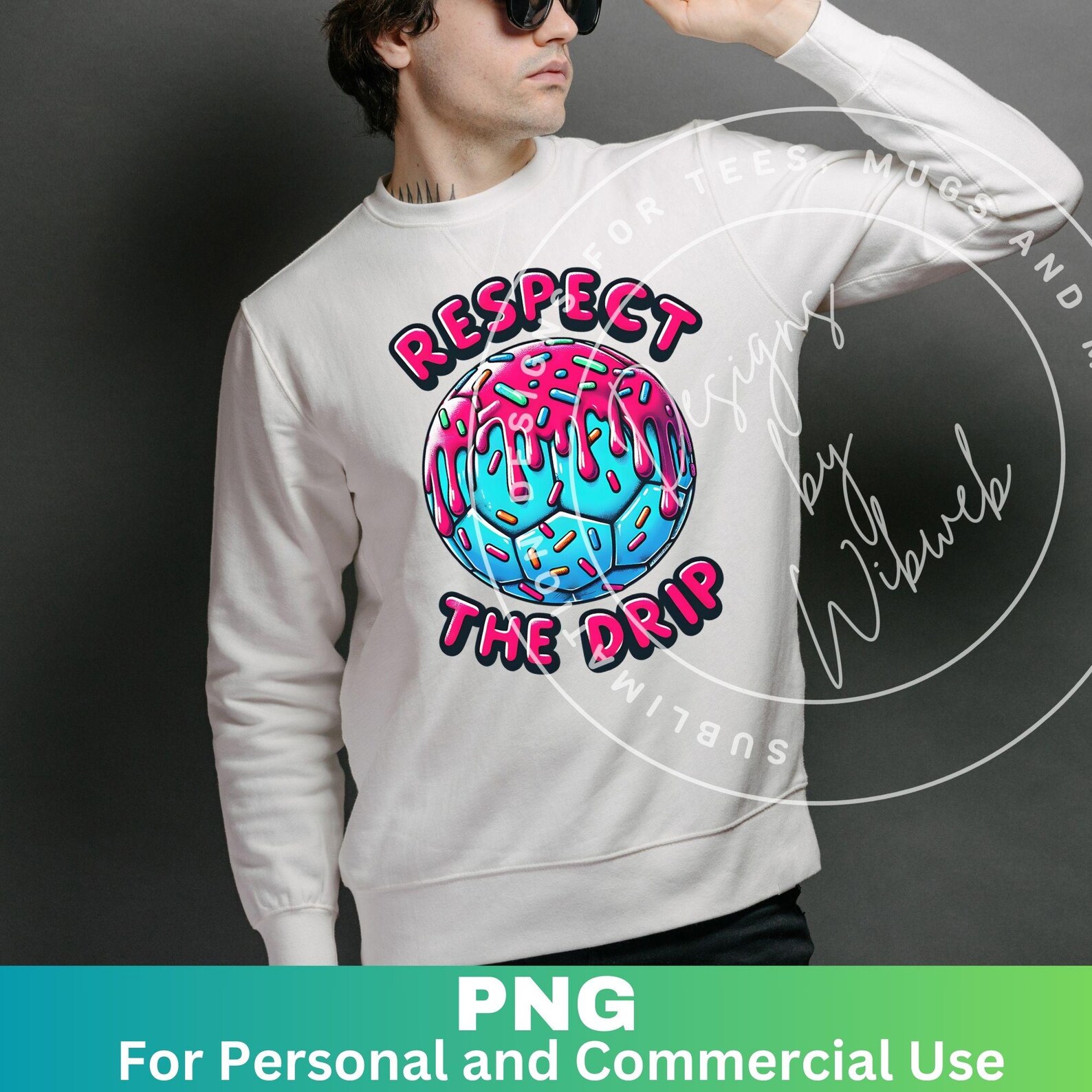 Soccer Ice Cream Drip Pink Sublimation PNG Design, Soccer Mom Sports ...