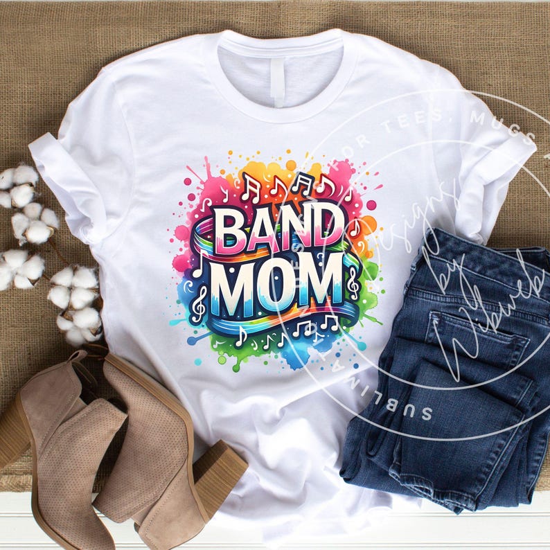 Band Mom Png, Band Mom Sublimation Design Clipart, Marching Band Shirt ...