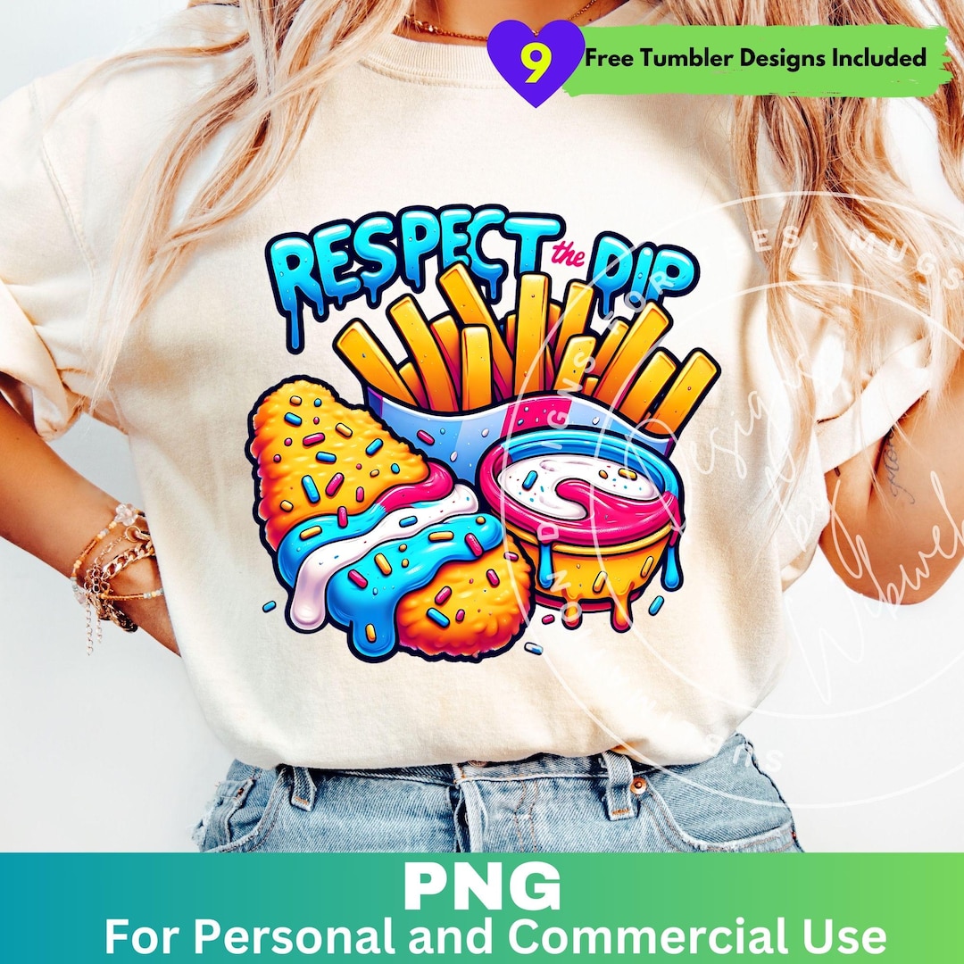Chicken Nuggets Ice Cream Drip Sublimation PNG Design, Nuggets Respect ...