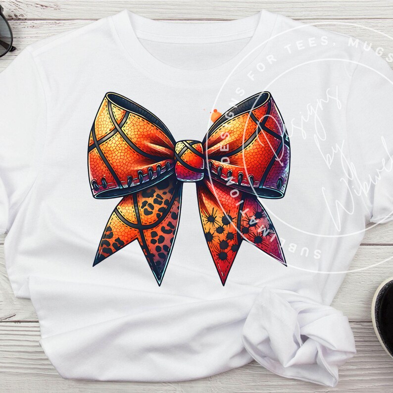 Basketball Bow Png: Coquette Basketball Sublimation Shirt Design ...