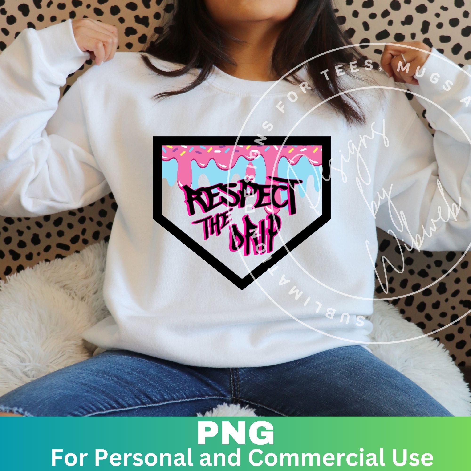 Bundle Baseball Respect the Drip Sublimation PNG Designs, Baseball Drip ...