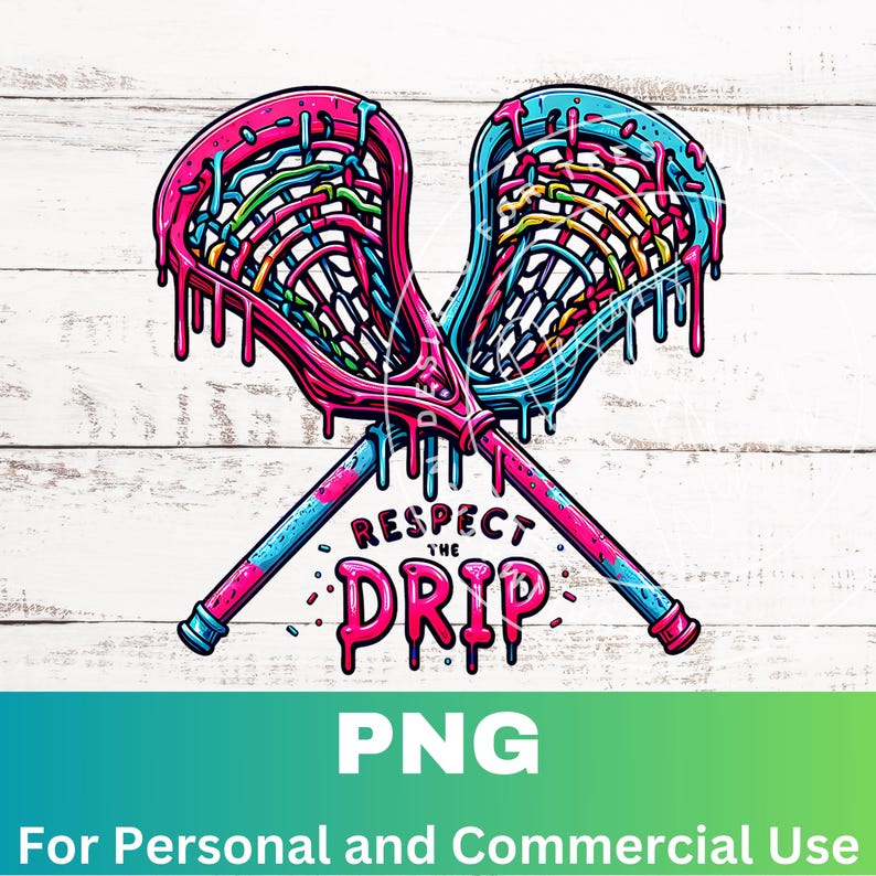 Lacrosse Ice Cream Drip Pink Sublimation PNG Design, Lacrosse Mom ...