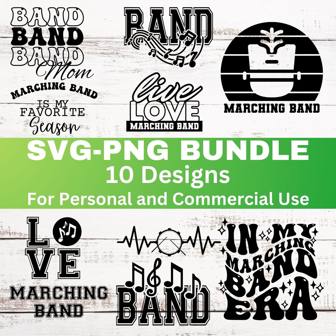 Band Svg Bundle: Marching Band Png Bundle Clipart Shirt Graphic ...