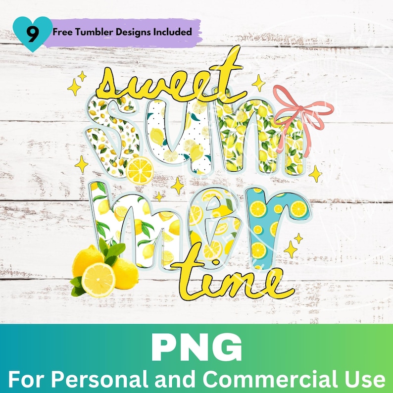 Summer PNG: Lemon Summer Sublimation Shirt Design (digital Download) - Etsy