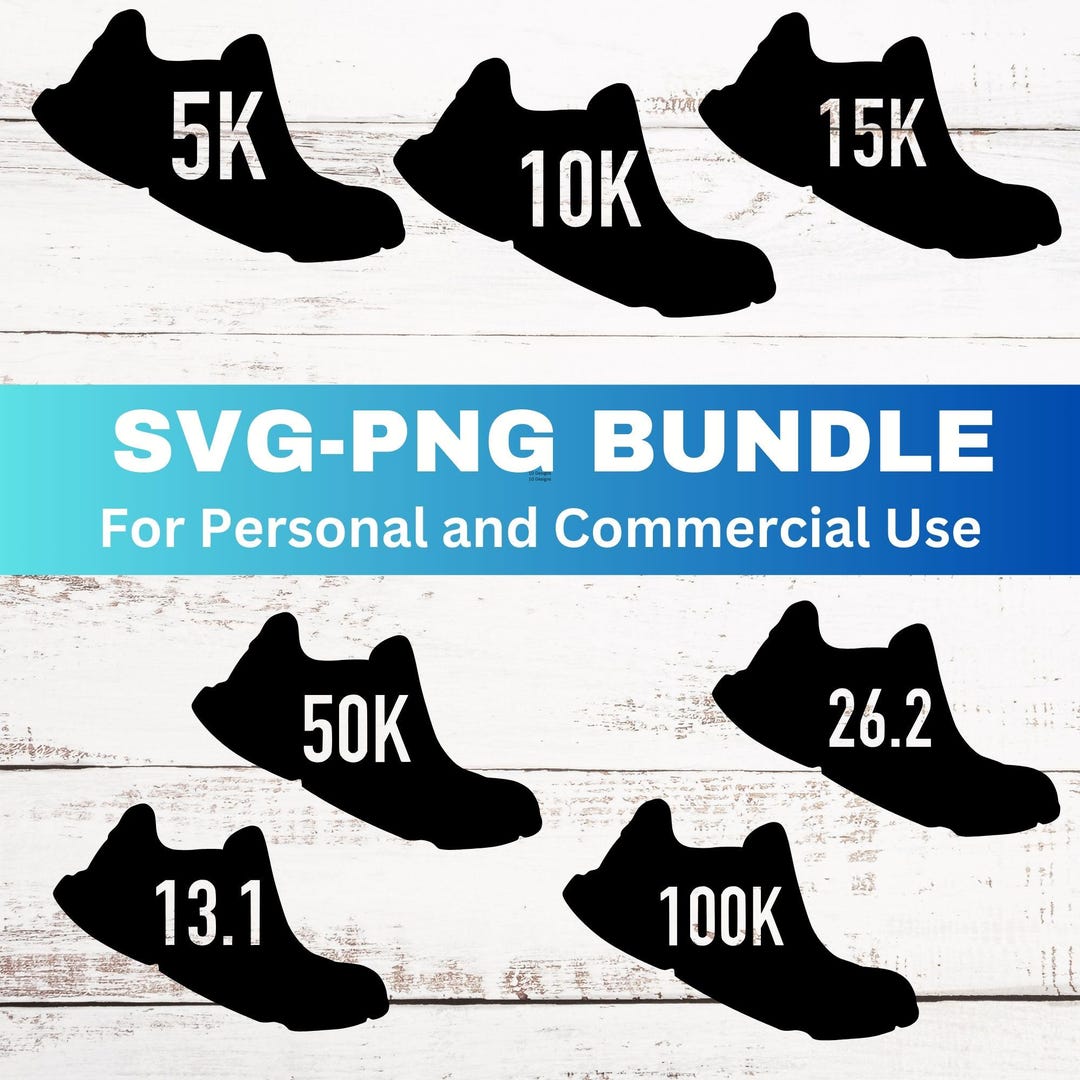 Runner Decal Svg Bundle, 5K 10K 15K 50K 100K 13.1 26.2 Svg Cut File ...