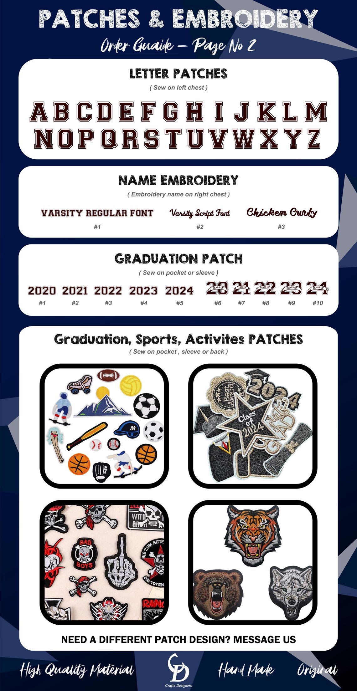Custom Varsity Jacket for High School, Custom Embroidery Patch ...