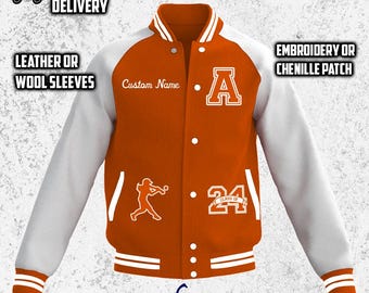 Custom Varsity Jacket for High School, Custom Embroidery Patch ...