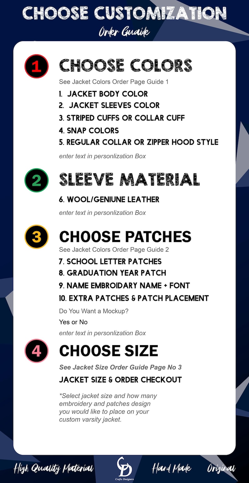 Custom Varsity Jacket for High School, Custom Embroidery Patch Graduation, Custom Name and ...