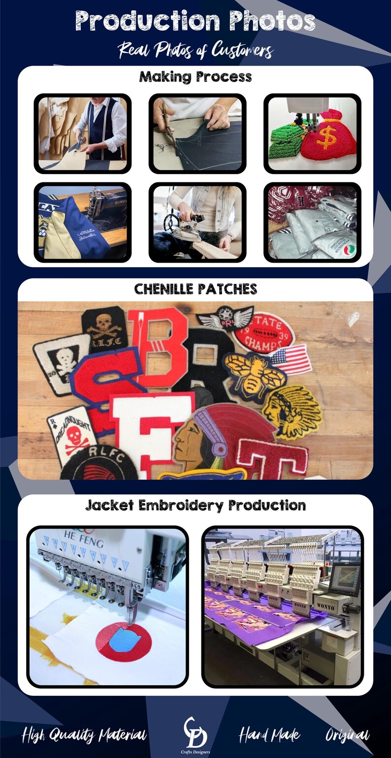 Custom Varsity Jacket for High School, Custom Embroidery Patch ...