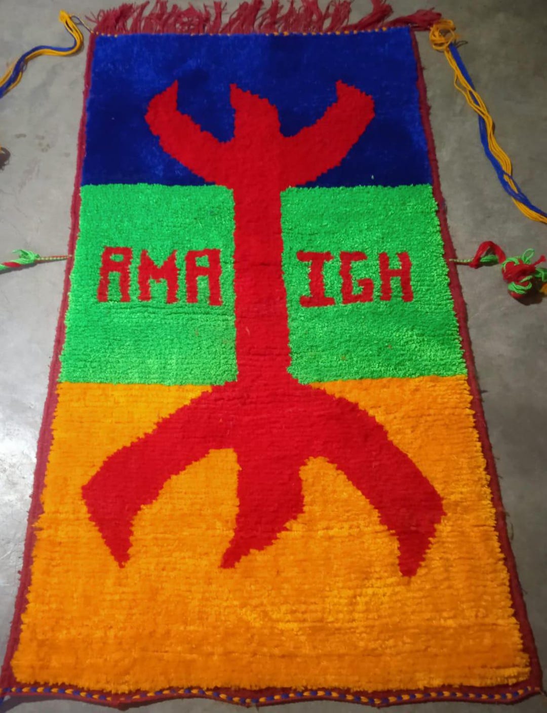 Traditional Berber Carpet Made by Hand - Etsy