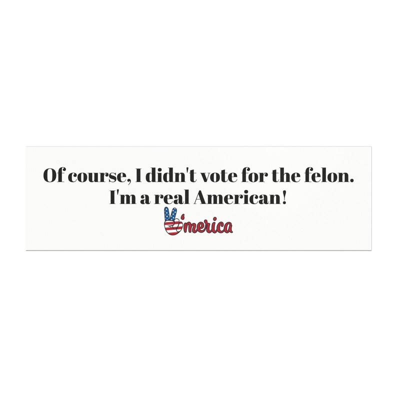 Patriotic Car Magnet, American Flag Democracy Bumper Sticker, USA ...
