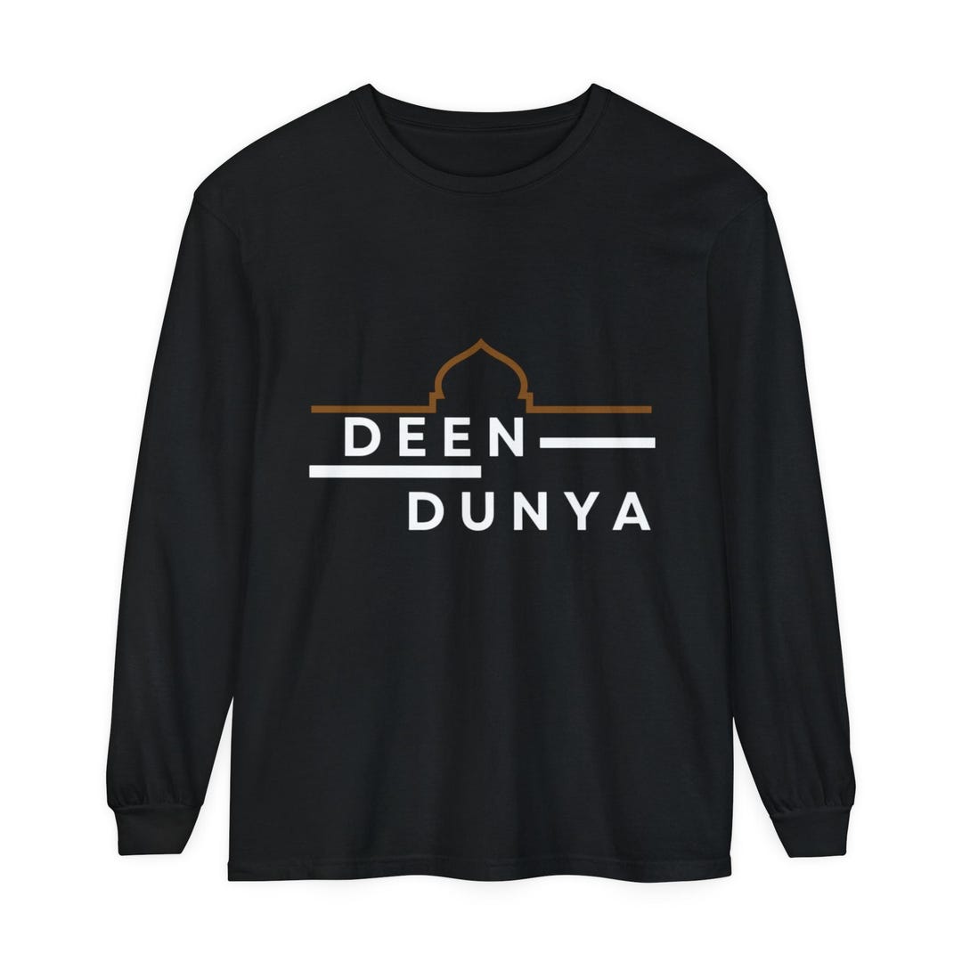 Islamic Deen Over Dunya Unisex Long Sleeve T-shirt, Muslim Shirt ...