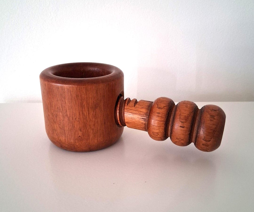 Godutchvintage Handmade Wooden Nutcracker Screw Type Nut Cracker Solid ...