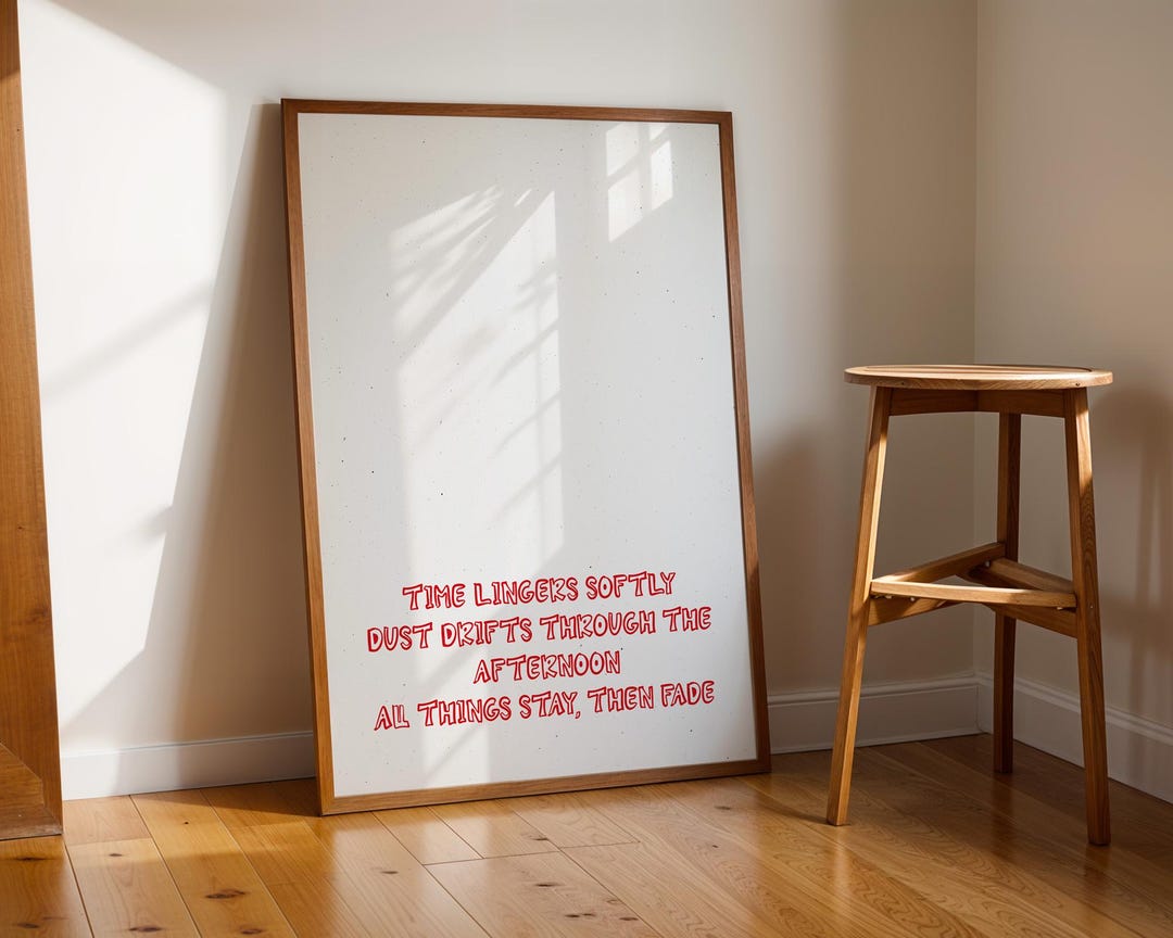 Fade – Minimalist Typography Poster | Poetic Quote Wall Art - Etsy