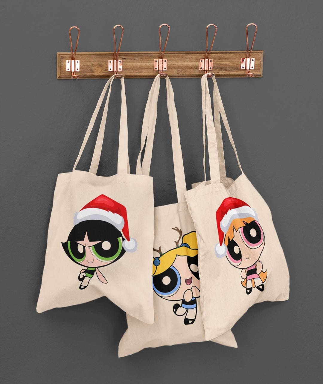 Powerpuff Girls Tote Bag Cotton Canvas Bag Blossom Buttercup and ...