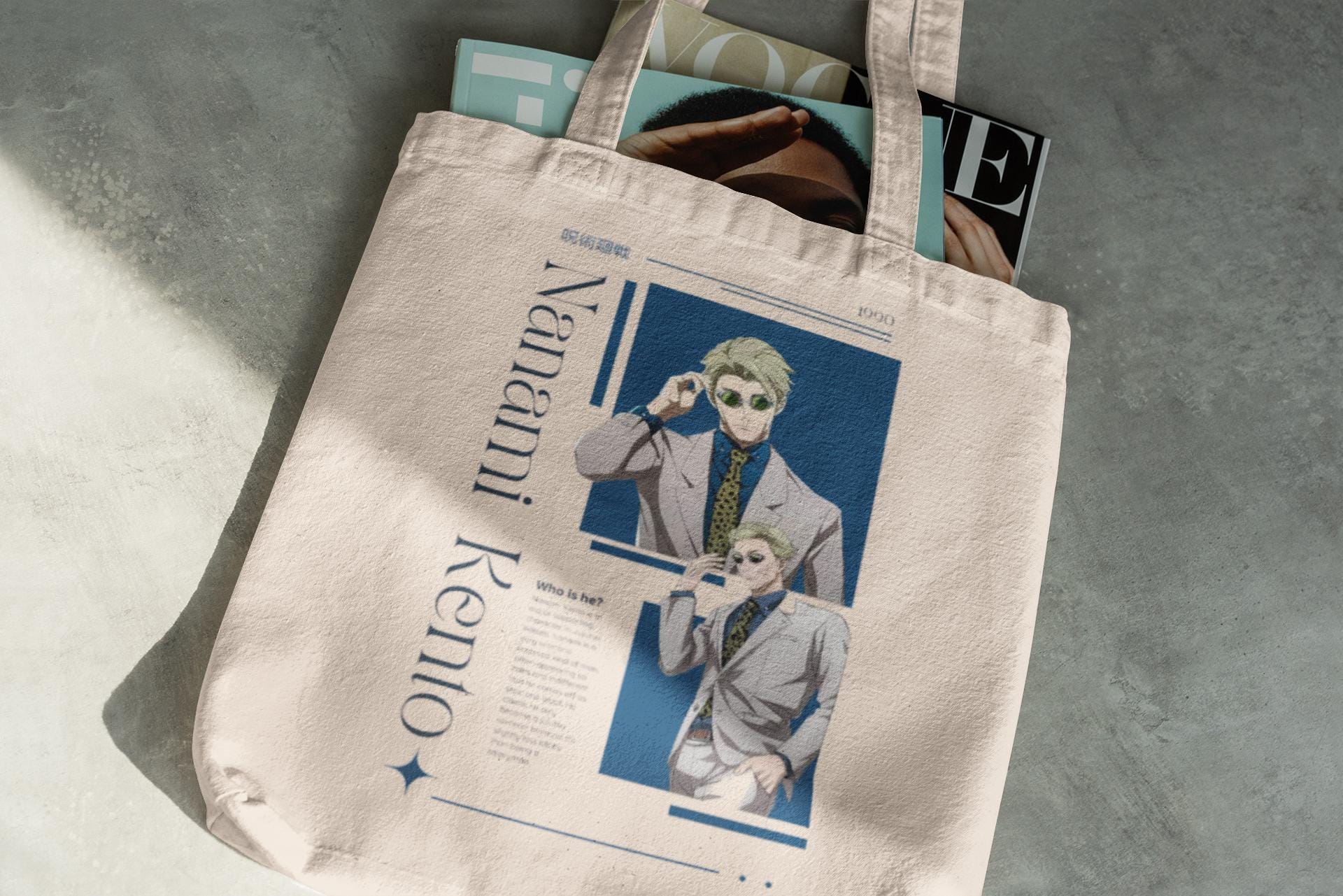 Kento Nanami Tote Bag Cotton Canvas Bag Christmas Gift Gift for Her ...