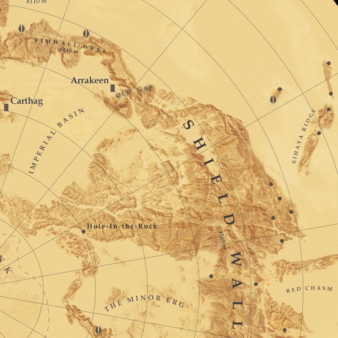 Map of Arrakis - Northern Latitudes - Etsy