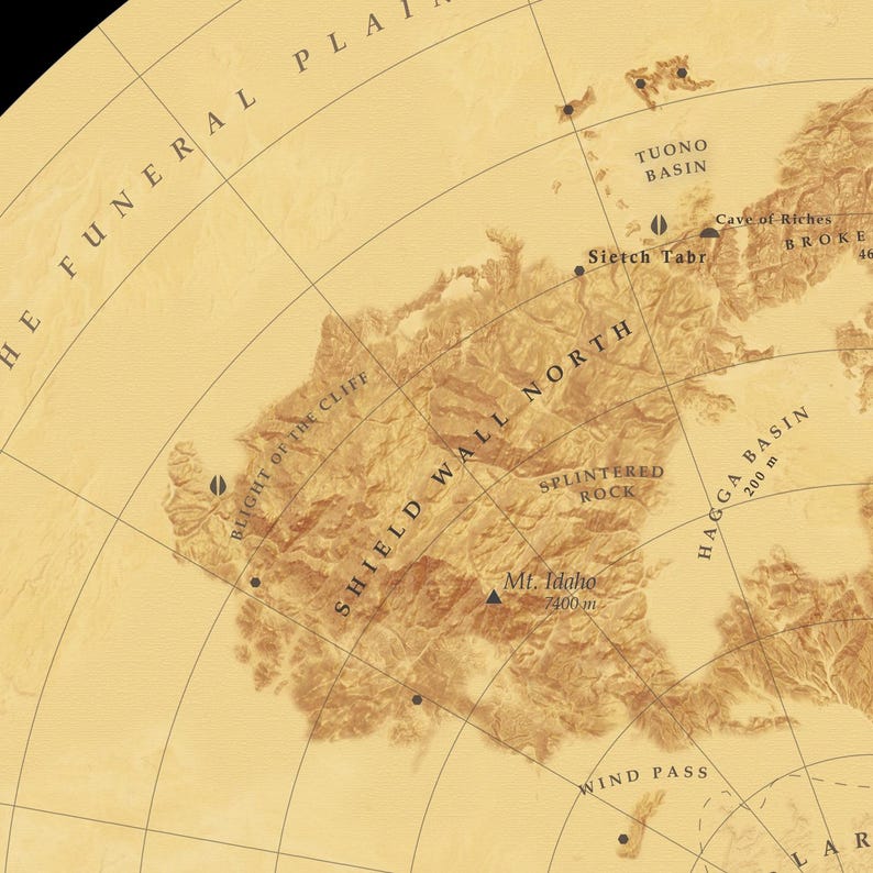 Map of Arrakis - Northern Latitudes - Etsy