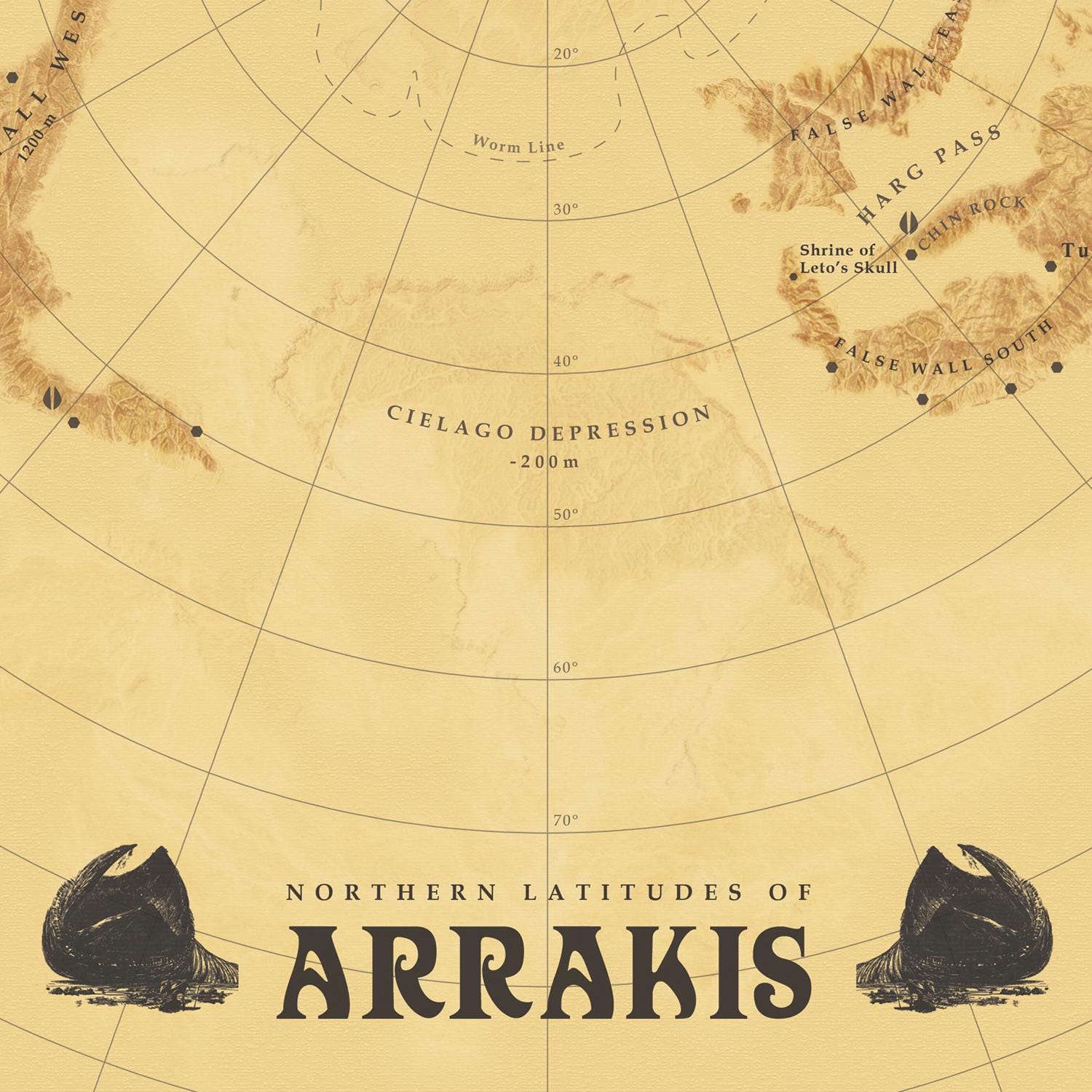 Map of Arrakis - Northern Latitudes - Etsy
