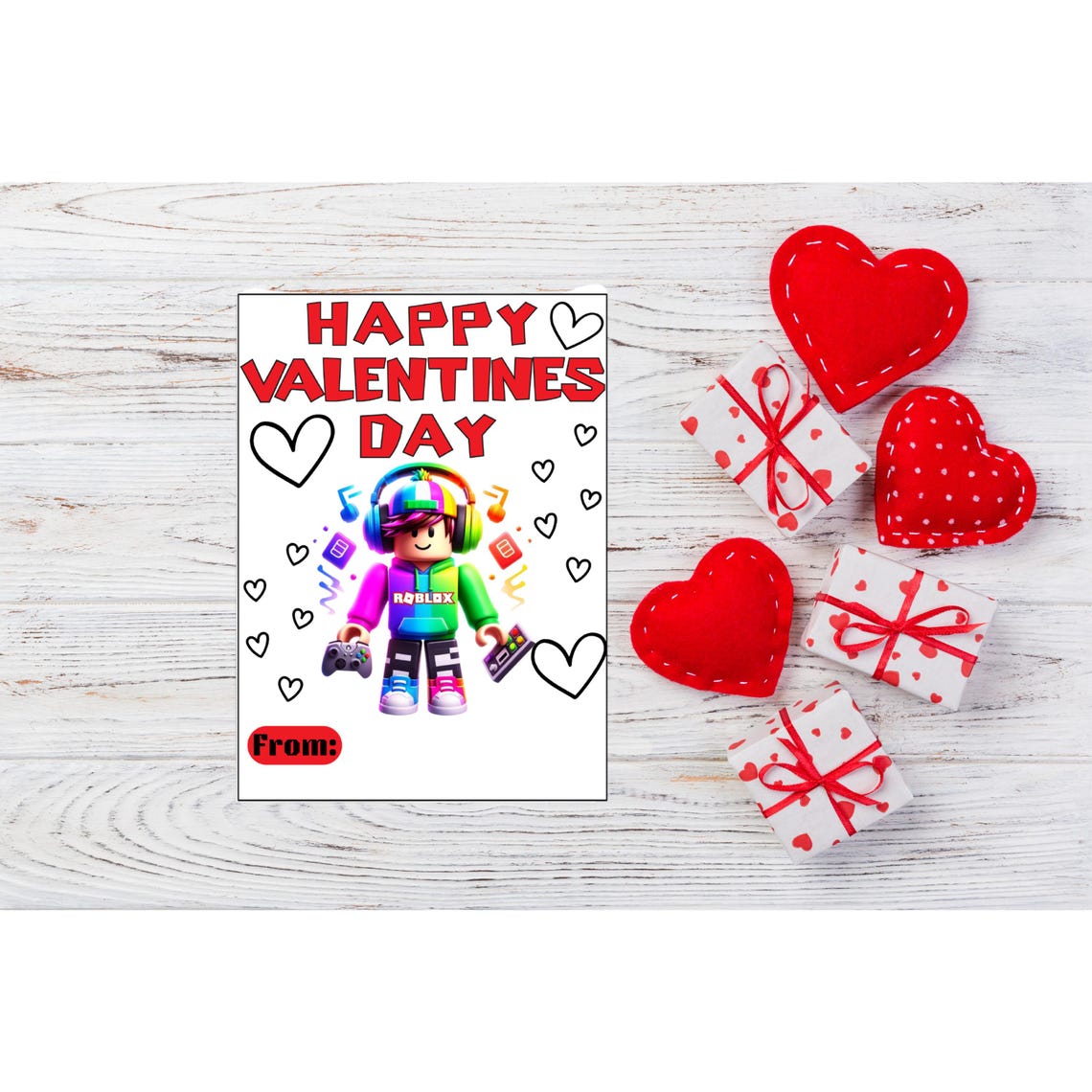 Digital Roblox Valentine Day Cards for Kids - Fun Classroom Printables ...